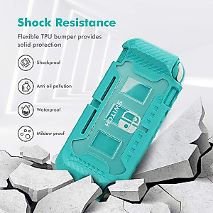 KIWIHOME Switch Lite Protective Case, Portable Cover Grip Case Only for Nintendo Switch Lite with Comfortable Grip & Game Card Slots (Turquoise)