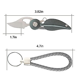 CHJIANAO Small Pocket Knife with Chain,Pocket Knife womens,Cool Knives,Cool Gadgets,Edc Knife,Mini Pocket Knife,Cute Key Accessories(Dark Green)