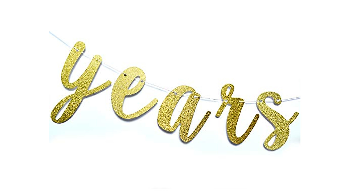 Gold Glitter 19th Birthday Banner - Perfect for Parties & Occasions