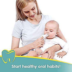 Tongueclear Baby Dry Wipes | Tooth and Gum Wipes | Baby Tongue Cleaner | Stage 1 Birth to First Teeth | 0-36 Months | 60 Count