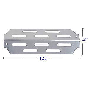 GasSaf Heat Deflectors Replace for Weber 66040, Genesis II 300 Series II E-310, II E-315, II E-330, II E-335, II S-310 Gas Grills, 3-Pack Durable Stainless Steel Replacement Parts(12.5" x 4.25")