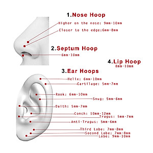 16G Conch Piercing Jewelry CZ Cartilage Earrings Hoop 316L Surgical Steel Nose Hoop 10mm Helix Piercing Jewelry Rook Ring16 Gauge Segment Nose Hoop Ring Segment Helix Rings Earrings Lip Ring Silver