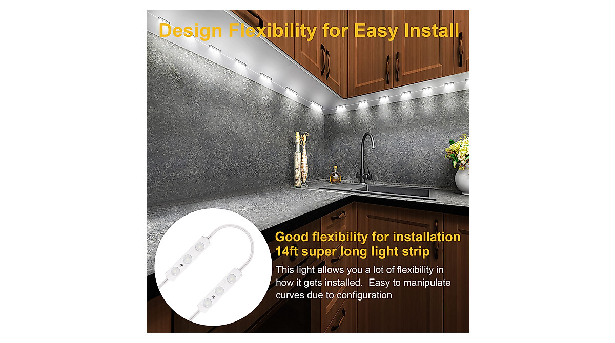 Flexible Jewelry Showcase Lights Kit, 14FT Adhesive Led Light for ...