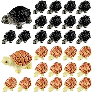 40 Pcs Multicolor Sea Turtle Figures Miniature Sea Turtles Ocean Animal Figurines for Moss Micro Landscape DIY Fairy Garden Office Home Fish Tank Birthday Party Favor Decorations