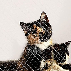 YOKMO Cat Balcony Net Cat Anti-Fall Fence Net Dog Fence Nets Transparent Nylon Pet Mesh Fence Anti-Fall Netting for Balcony Window Stairs Netting for Balcony Window Stairs（1033ft