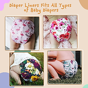 ALVABABY Diaper Liner for Baby Cloth Diaper Natural Soft Disposable Diaper Liners 11.8 x 7.1 Inch Fragrance Free Chlorine Free 400 Sheets