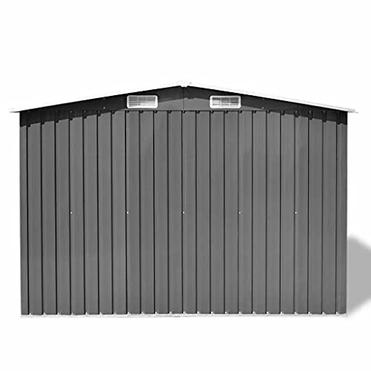 Garden Storage Unit Gray Metal Patio Outdoor Garden Shed Bike BoxTools