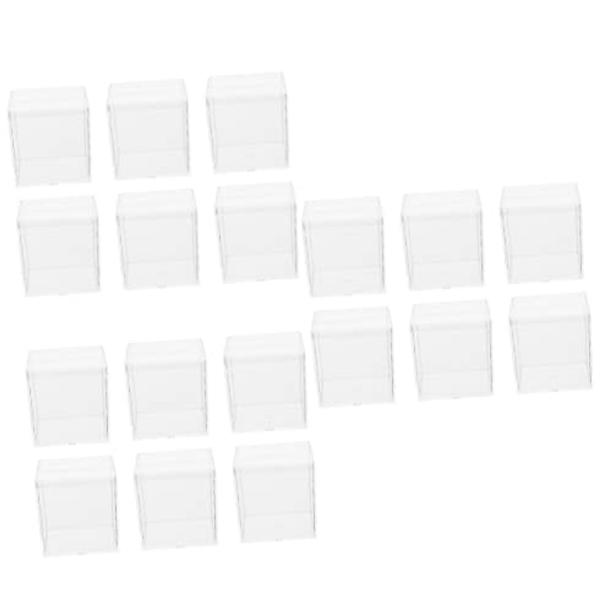 Cabilock 18 Pcs Square transparent gift box plastic containers candy container sugar container Small Jewelry Holder sweet holder plastic to go containers Candy Case Acrylic square box