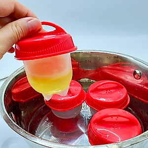 Vyooxcy 6 Pcs Egg Cooker，Boiled Egg Cooker without Shell，Silicone Non-stick Egg Boiler for breakfast