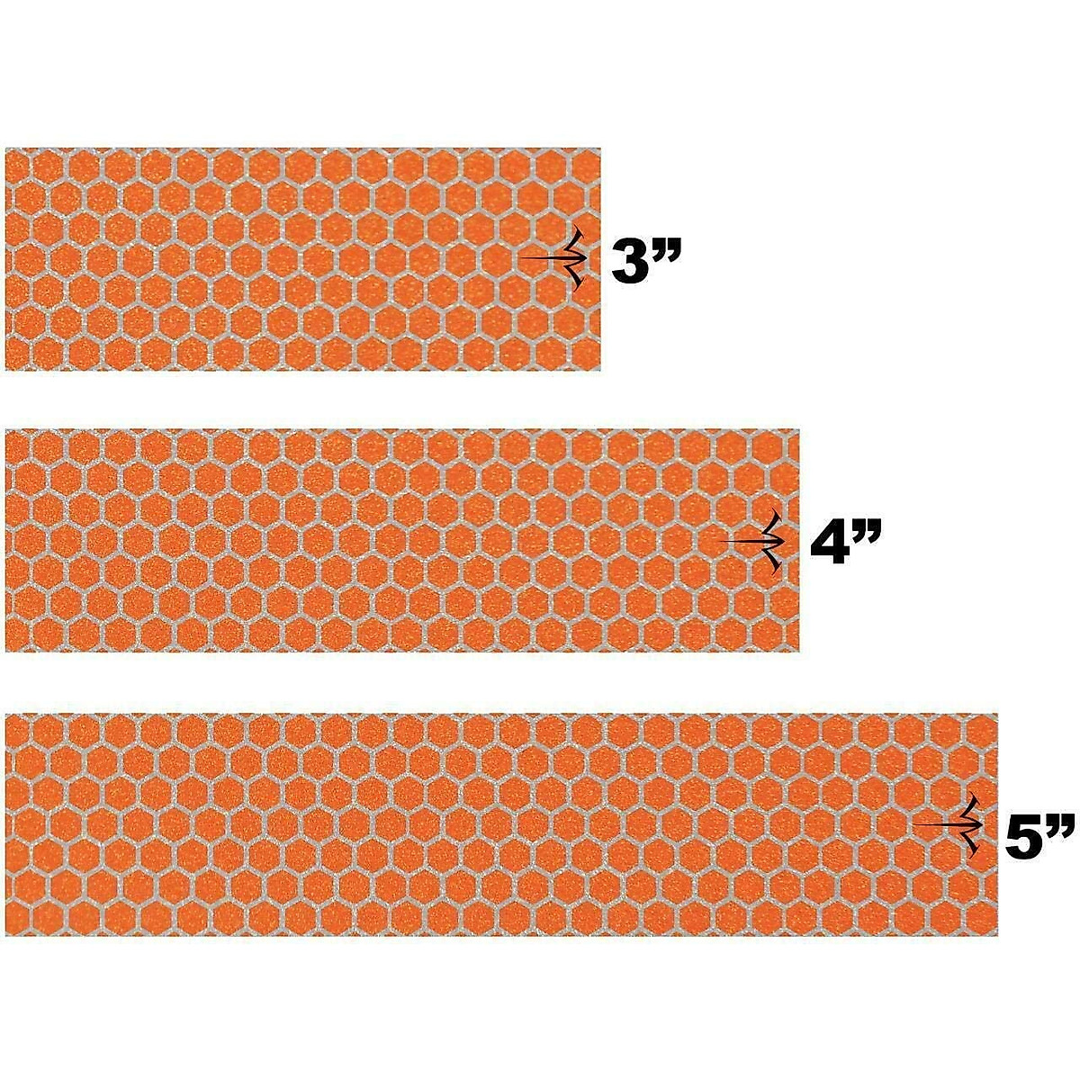 White Water Archery Orange Reflective Filled Honeycomb Arrow Wraps 15 Pc Pack 10 Colors Choose Length Width (5, 1.12)