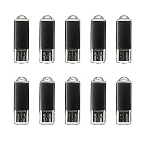 USB Flash Drive Pack of 10 Thumb Drives Bulk, Metal USB 2.0 Memory Sticks Swivel Pen Drive U Disk (10PCS - 128MB)
