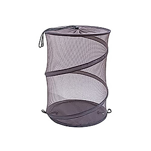 Collapsible Laundry Baskets, Mesh Popup Laundry Hamper Foldable Dirty Clothes Basket Great for Kids Room/College Dorm/Travel