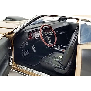 ModelToyCars 1971 Plymouth Hemi Barracuda, Gold Leaf with Black - Acme A1806126-1/18 Scale Diecast Car