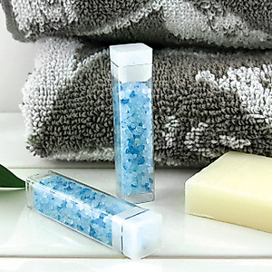 The Beadsmith Clear Plastic Tubes - 2 x .5 Inch Square Tubes - Flat Caps - Use for Beads, Bath Salts, Wedding & Party Favors, Home or Office Storage - Bag of 100