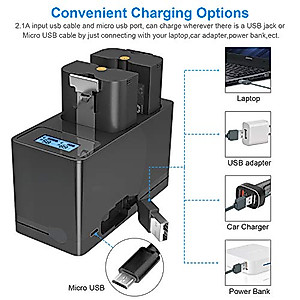 Rechargeable Battery and Dual Port USB Charging Station Compatible with Ring, for Video Doorbell 2/3/4 and Spotlight Cam Battery, 3.65V Quick Release Lithium-Ion Battery(1Pack)
