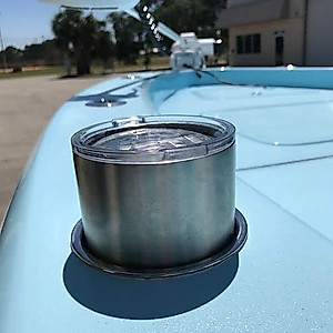 Tigress Large Stainless Steel Cup Insert, Boat Cup Holder Designed to fit Both 20oz & 30oz Tumblers