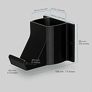 BRAINWAVZ The Elephant - Game Controller & TV Remote Control Wall Mount Holder, Adhesive & Screw In, Universal Design for Xbox ONE PS5 PS4 PC Gamepads, Reduce Clutter