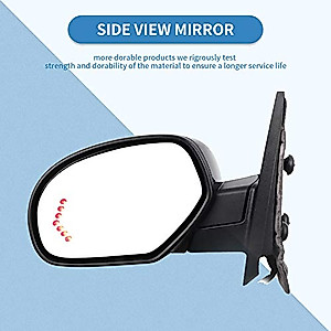 ECCPP Driver Side View Mirror Fit For Chevy For GMC Automotive for 2007-2013 For Chevy For GMC with Amber Arrow Turn Signal Power Controlling Heated Features