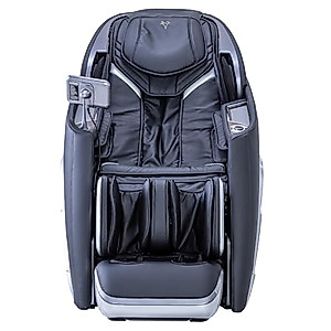 iRest A710 4D Massage Chair, Named Alfine, Full Body Shiatsu Zero Gravity Recliner with Yoga Stretching, SL Track, Automatic Calfrest Extension, Calf Kneading (Light Black-Closed Footrest)