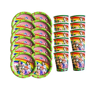 16pcs children coco & melon party tableware decoration, girl party