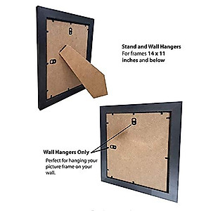 FRAMES BY POST FBPLONDONBLACKFRAMEWITHBLACKMT50404030CM 39 x 15 mm Wide London Photo Poster Frame for Picture 40 x 30cm, 50 x 40 Image Size 40 x 30 cm (Plastic Glass), Black