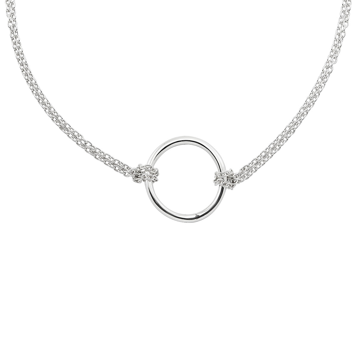 Silpada 'Karma Central' Choker Pendant Necklace in Sterling Silver, 14" + 2"