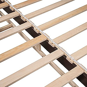 Extending Wood House Bed Daybed with Roof & 2 Drawers for Kids Teen Toddler, Convertible Sofa Bed Captains Bed Frame with Wooden Slats Support for Living Room, Can Convert From Twin To King (Espresso)