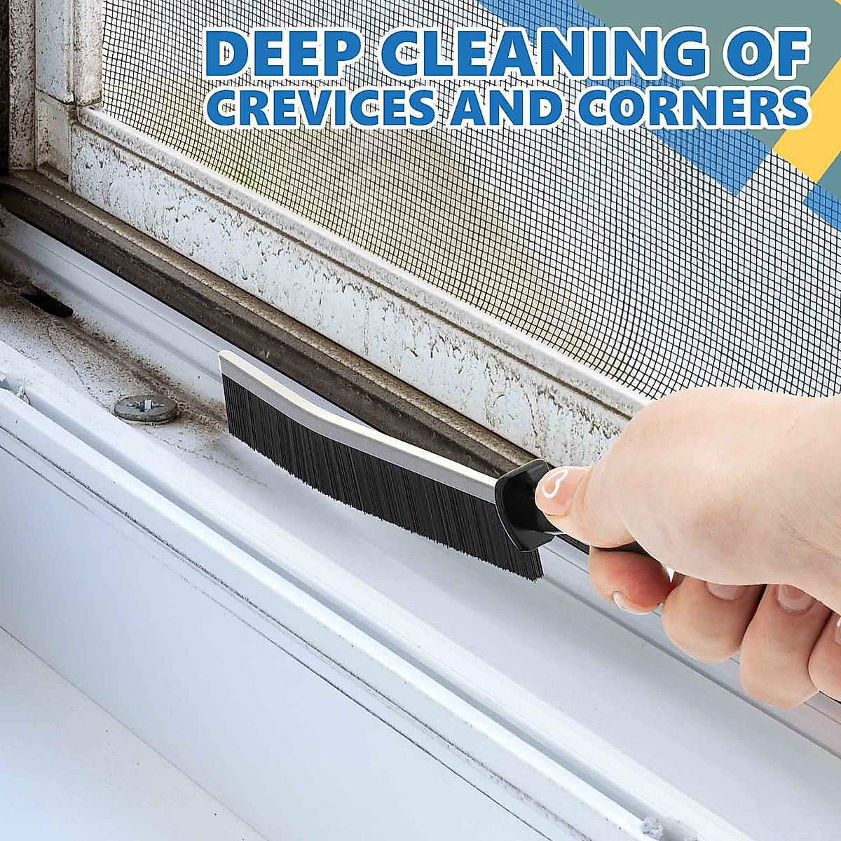 Crevice Cleaning Brush, Pack of 5, Hard Bristle Crevice Cleaning Brush, Shower Cleaner Brush, Bathroom Gap Cleaning Brush, Multifunctional Cleaning Tools, Gap Brush, Grout Brush for for Household Use