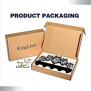 Wildlife Wolf Decorative Wall Hanger Wolf Family Clothes Wall Hooks Coat Rack Keys Holder Organizer Hook Animal Decorative Wall Hooks Hanger Handbag Keyring Holder (3)