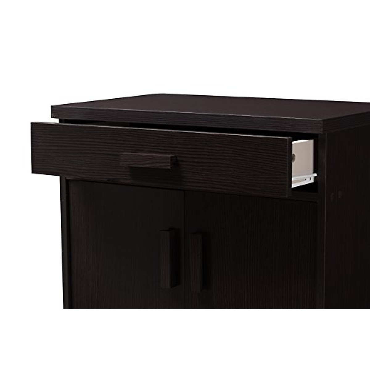 Baxton Studio Valdoise Shoe Cabinet, Wenge Dark Brown
