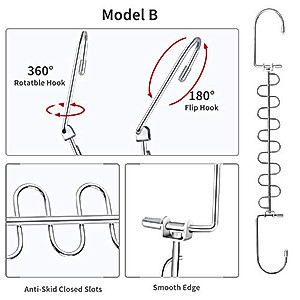 Closet Hangers Organizer, Space Saving Magic Hangers for Closet Clothes Space Saver Metal Hangers (12 Pack)