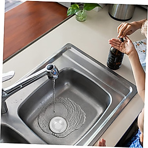 Veemoon 3pcs Drain Filter Kitchen Sink Parts Bathroom Drain Cover Kitchen Sink Garbage Strainer Tub Accessories for Bathtub Mesh Strainer Outlet Screws Heart Stainless Steel Slag Separator