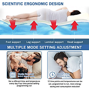 Waterbed Free Flow Full Wave Mattress - Softside Water Bed Mattress Heater Thermostat Waterbed Set Easy to Use Suitable for Home (King, Free Flow Full Wave)