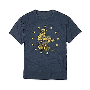 VIKTOS Men's Tax Stamp Tee T-Shirt, Navy Heather, Size: Large