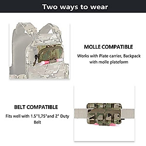 PETAC GEAR Tactical Molle Admin Pouch, Small Organizer Pocket for Tactical Vest/EDC Gun Belt/molle Platform. (MC)