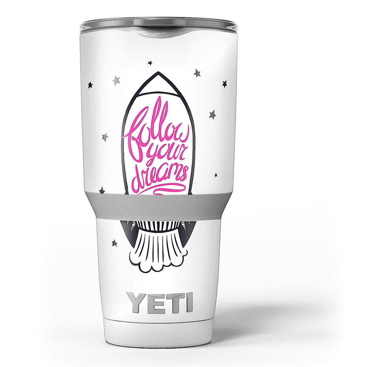 Design Skinz Follow Your Dreams - Skin Decal Vinyl Wrap Kit Compatible with The Yeti Rambler Cooler Tumbler Cups