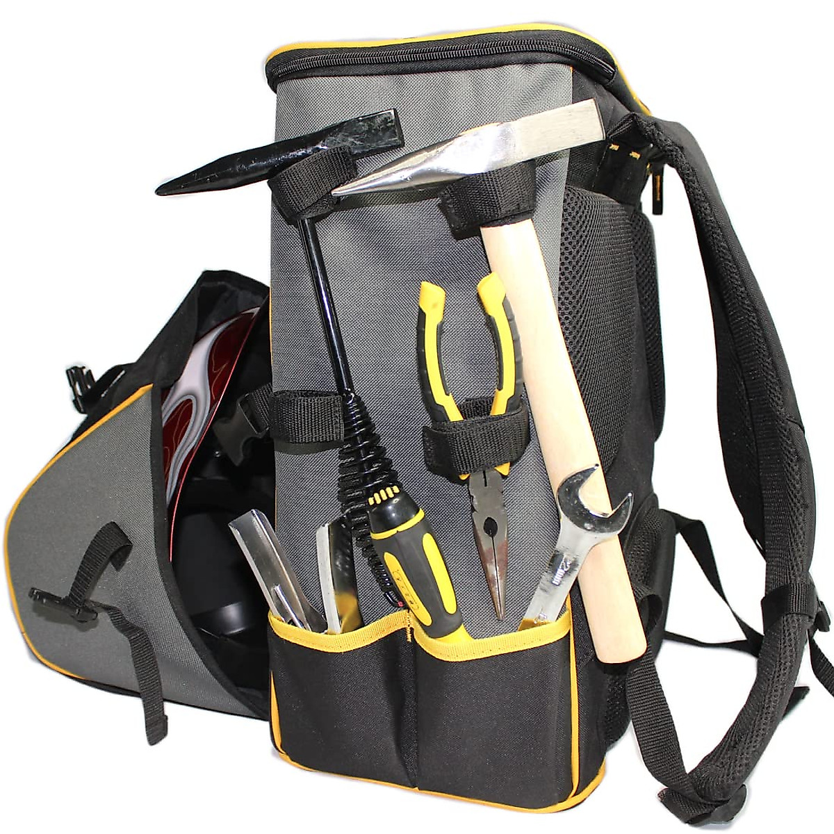 MELOTOUGH Welding Tool Backpack Welder Backpack Extreme Gear Pack with Helmet Catch