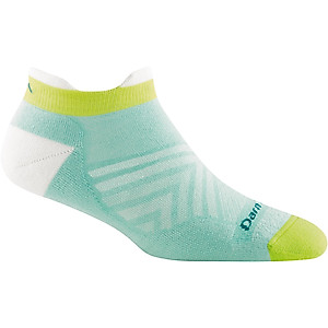 Darn Tough Women's No Show Tab Ultra-Lightweight Running Sock (Style 1052) - Aqua, Medium