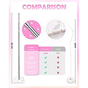 YALLOVE Heavy Duty Metal Balloon Column Stand Kit LZ-SSG6, 2 Set of 80 Inch Height Adjustable Balloon Tower Holder for Indoor and Outdoor Event and Party Decoration, Easy Assemble and Disassemble