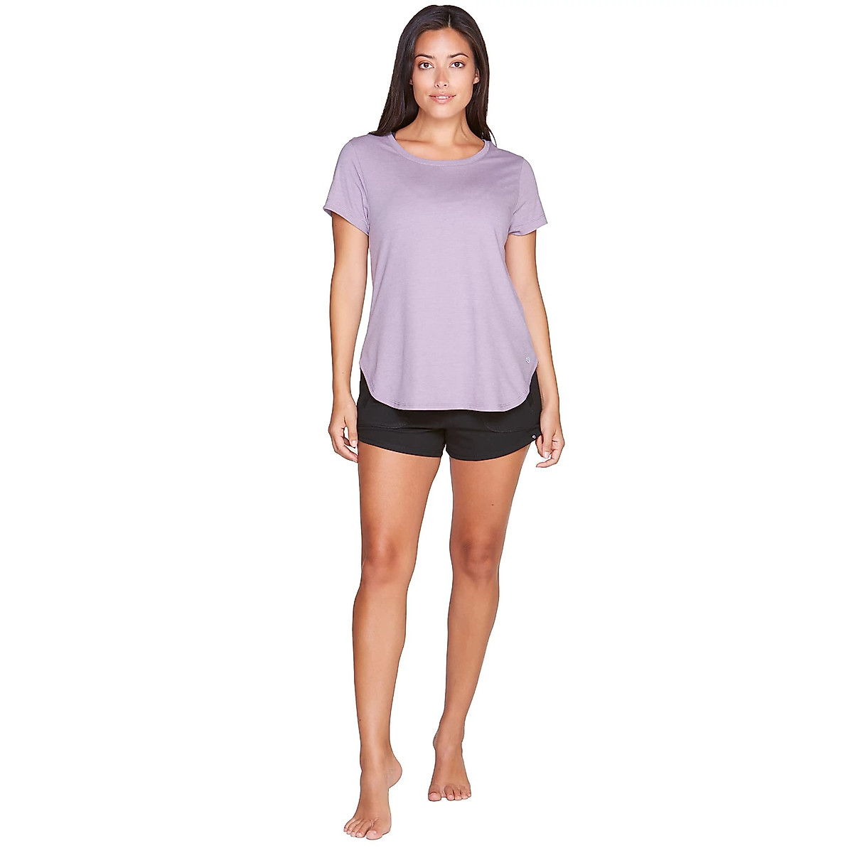 Colosseum Active Women's Myla Short Sleeve Scoop Neck Tee (Amethyst, Large)