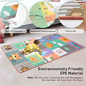 Cowiewie Baby Playpen with Mat 80.7X 61 x 27 inch Extra Large Playpen with Hanging Basket, 50 Ocean Balls and 4 Pull Rings, Safety Mesh Playpen, Kids Activity Center, Playpen for Babies and Toddlers