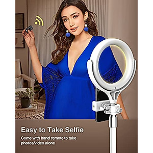 elitehood 8’’ Ring Light for Computer & Video Conference Lighting Kit, Desk LED Circle Light with Stand & Phone Holder for Zoom Call Lighting, Webcam Camera Meeting, Office Laptop Video Conferencing