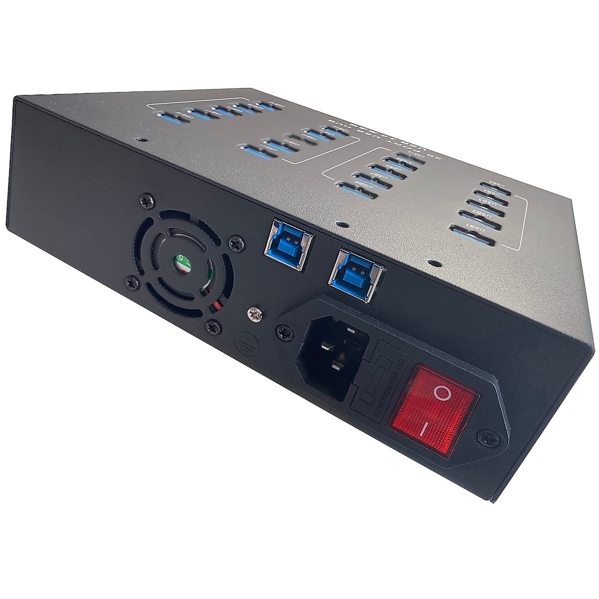UHPPOTE A-213 Industrial Grade USB 3.0 Hub 20 Port High Speed Data Transfer