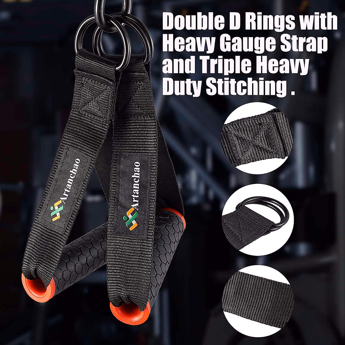 Gym Handles for Cables Machine,Heavy Duty Cable Handles Gym Equipment,Cable Machine Handles Attachments for Gym,Rubber Exercise Handles for Resistance Bands Pulley System Home Gym (Red, Big)