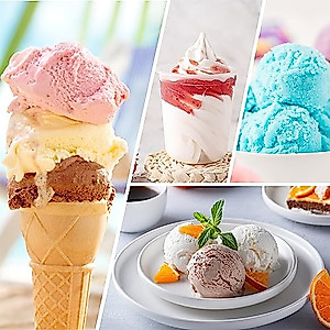 Kusamue Creami Pint Containers and Lids - 4 pack with Handle Replacement for Ninja Creami NC301 NC300 NC299AMZ NC300s CN305A CN301CO C3201 Deluxe All Series, 16oz Cups Ice Cream Makers Kitchen