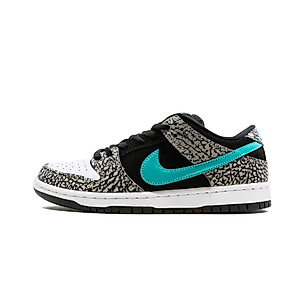 Nike Men's SB Dunk Low Pro Elephant, Medium Grey/Black/White/Clear, 8.5