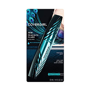 COVERGIRL Peacock Flare Waterproof Mascara, Extreme Black, 0.3 Ounce (packaging may vary)