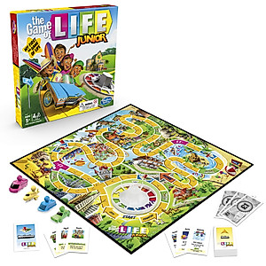 Hasbro Gaming The Game of Life Junior Board Game for Kids Ages 5 and Up,Game for 2-4 Players