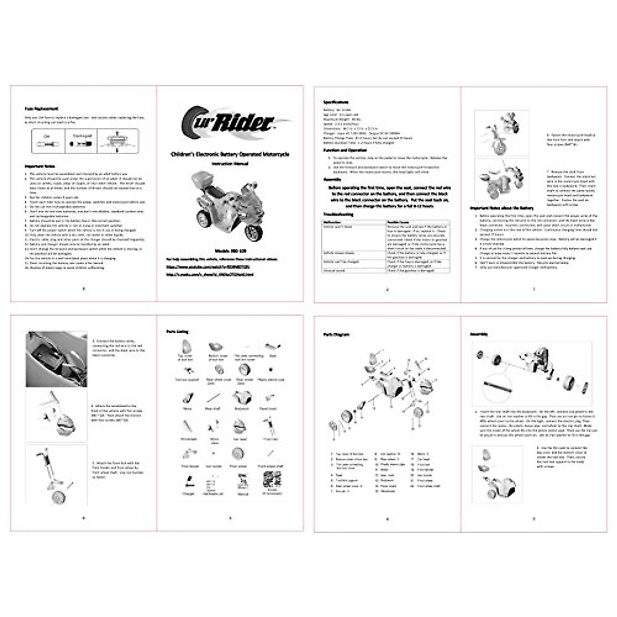 Lil' Rider Ride on Toy, 3 Wheel Motorcycle Trike for Kids by Rockin' Rollers – Battery Powered Ride on Toys for Boys and Girls, 3 - 6 Year Old, Large, Green