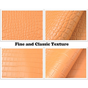Wento Alligator Skin PU Leather Fabric Faux Leather Fabric Crocodile Fabric Leather Upholstery Fabric by The Yard